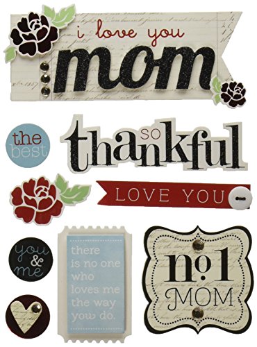 me & my BIG ideas Soft Spoken Themed Embellishments, Mom