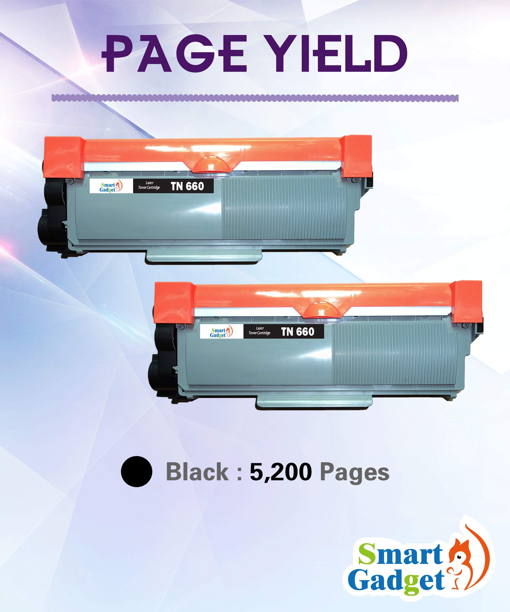 S G 2 Pack Compatible Toner Cartridge Replacement Brother TN-660 TN660 | Use with HL-L2380DW HL-L2300D HL-L2340DW MFC-L2685DW MFC-L2680W MFC-L2740DW DCP-L2540DW MFC-L2740DW Printers