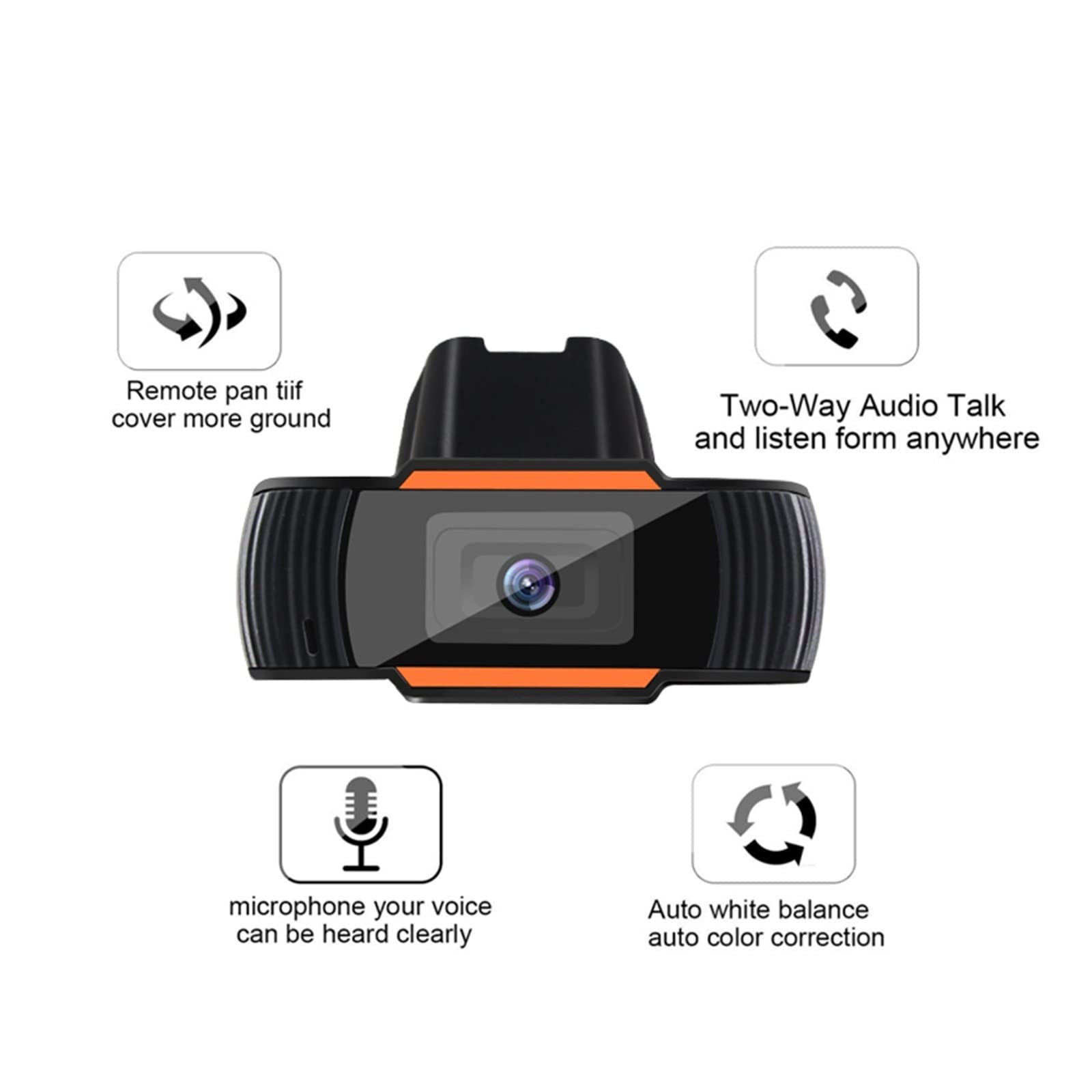 ZAUNCO Webcam Webcam 1080P Full HD USB Webcam with Microphone USB Plug and Play Video Call Webcam for PC Desktop Game Players Webcast Gaming Webcam (Color : 480P, Size : X)