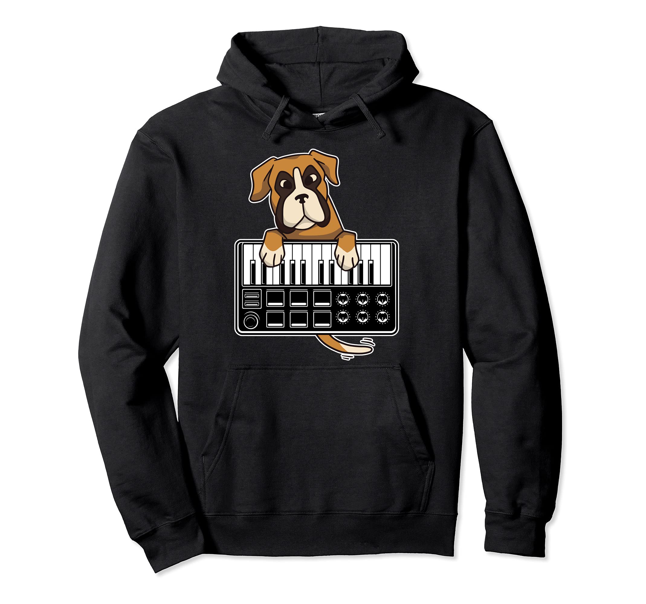 Modular Synthesizer Dog Techno Acid Keyboard Music Pullover Hoodie