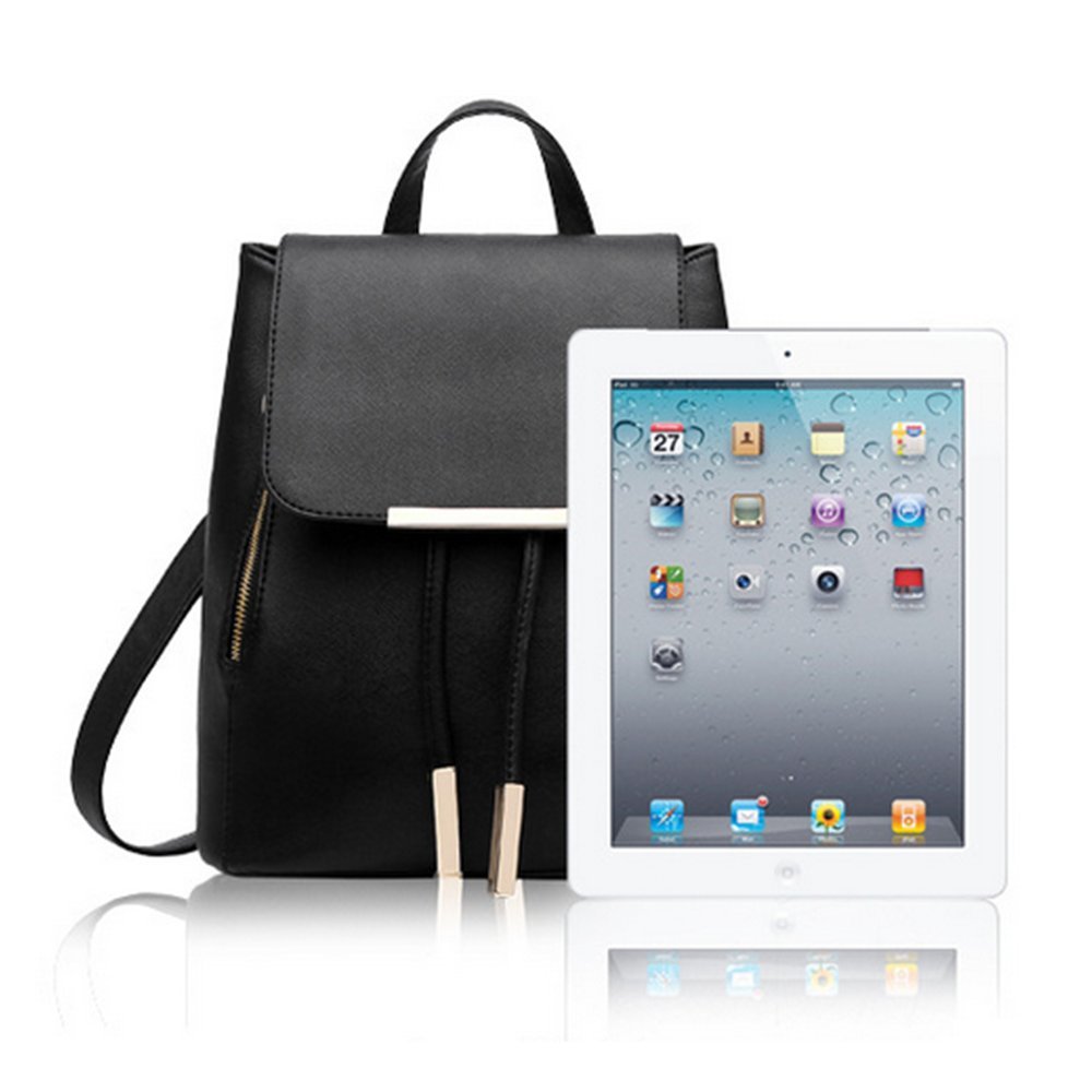 Mikty Women Mini Leather Backpack Multi-Way Casual School Backpack for Girls, Teens, WomenSchoolbag Mini Casual Daypack Black