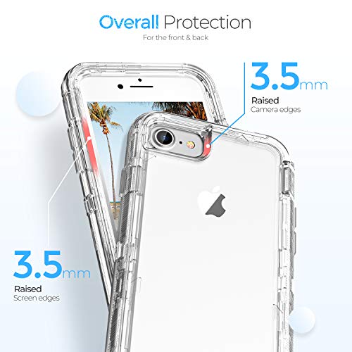 ORIbox Case Compatible with iPhone SE Case 2022/2020, Compatible with iPhone 7 Case, Compatible with iPhone 8 Case, Heavy Duty Shockproof Anti-Fall clear case