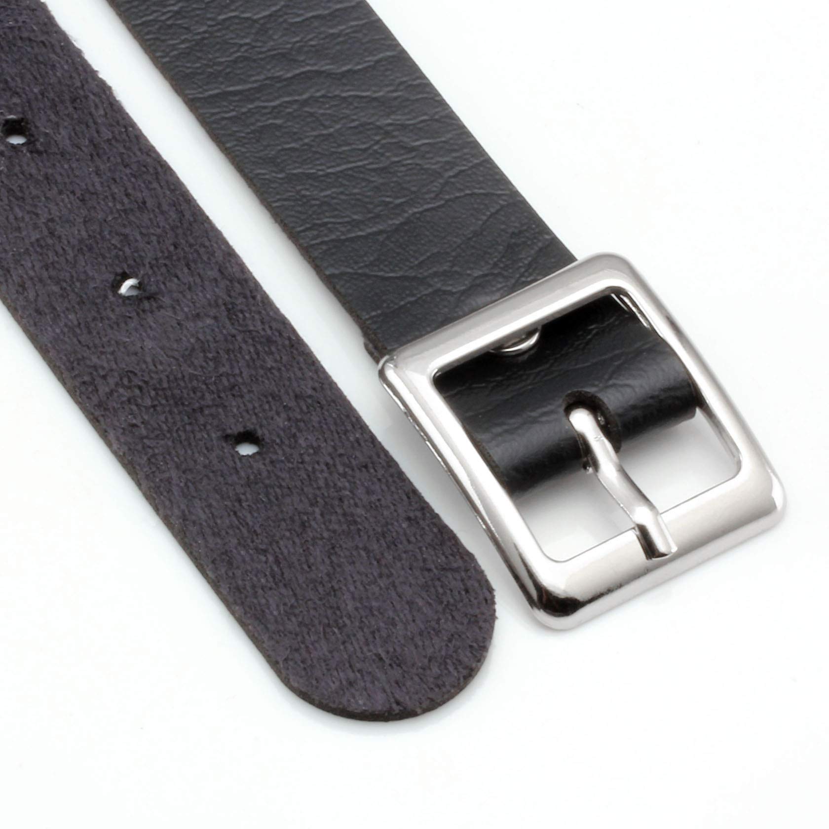 MILAKOO Womens Retro Punk Simple Style Adjustable Leather Buckle Necklace for Biker