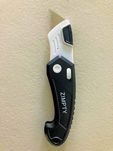 Zimpty 6-Pack knife Box Cutter, Razor Knife, Back Lock Design, Quick Change Blade, Folding Utility Knife for Boxes, Cardboard, Carton, Carpet