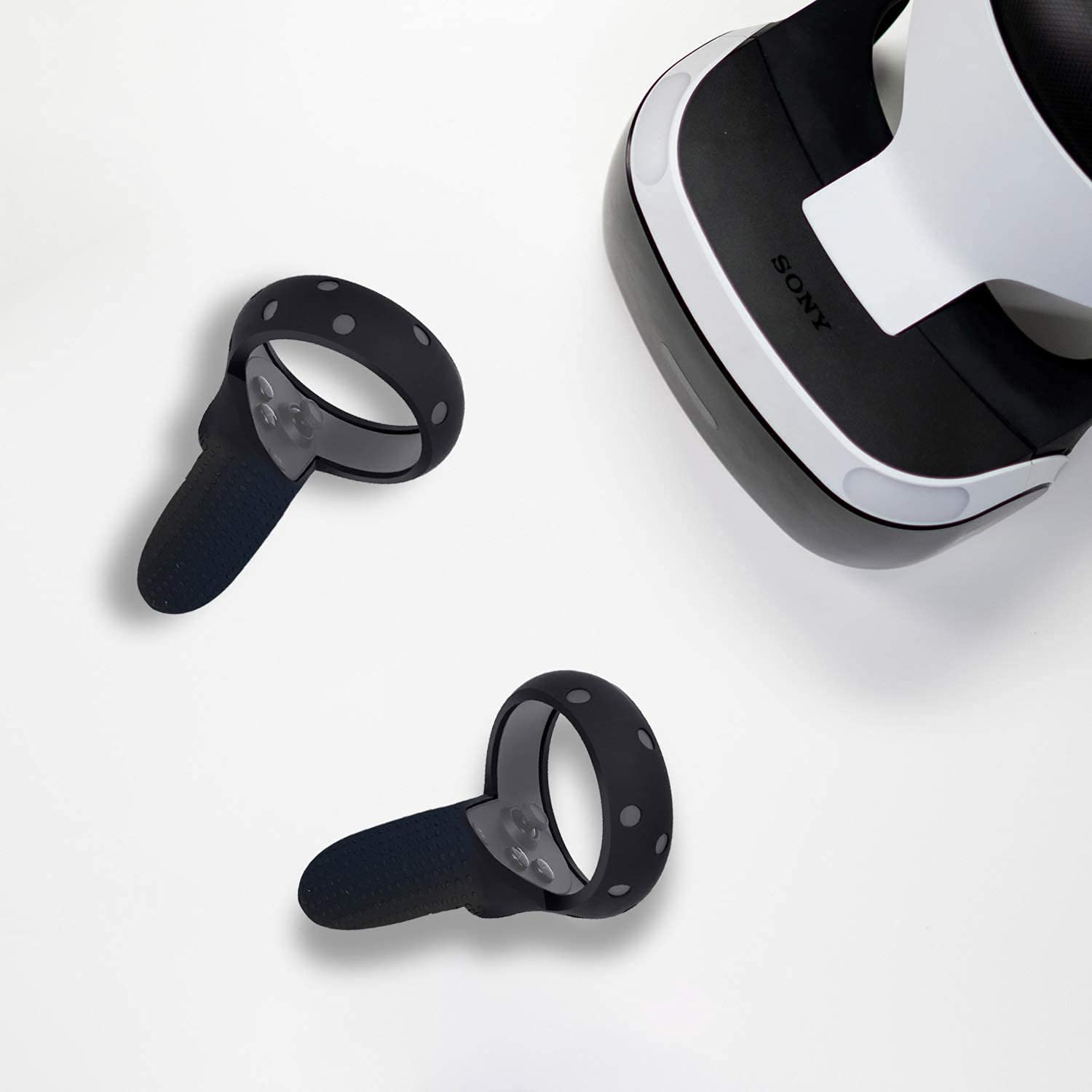 Olixar Controller Grips for Oculus Quest 2 - Enhance Grip to Prevent Throw Damage, Includes Bonus Thumb Grips - Oculus Quest 2 Accessories - Black