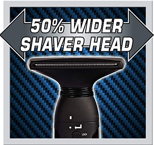 MANGROOMER New Lithium Max Plus+ Do-It-Yourself Electric Back Hair Shaver with A 50% Wider Blade Design & Power Burst (Generation 7.0)