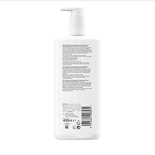 NEUTROGENA Norwegian Formula Deep Moisture Hypoallergenic Body Lotion (Pack of 3) For Dry Skin - (13.5oz or 400ml)