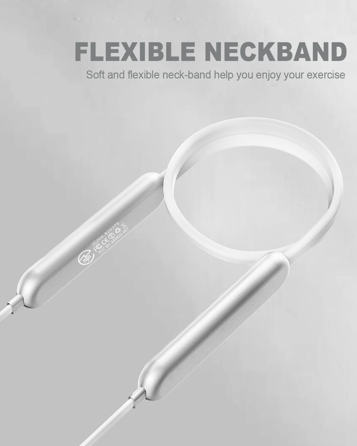 MUBIAO Bluetooth Headphones Neckband 20Hrs Playtime V5.0 Wireless Headset Sport Noise Cancelling Earbuds w/Mic for Gym Running Compatible with iPhone Samsung Android