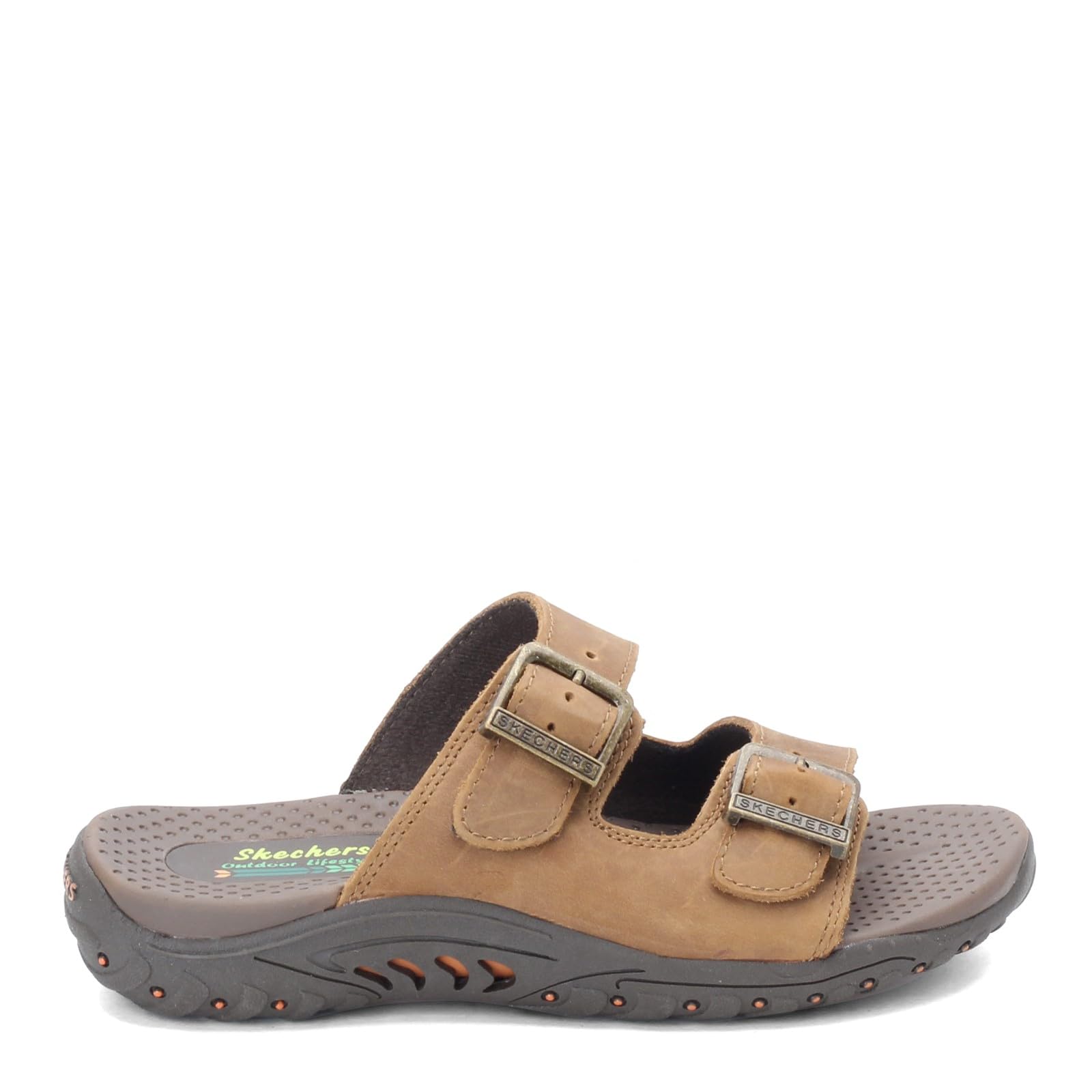 Skechers Women's Reggae-Jammin Sandal,desert crazyhorse,9 Extra Wide US