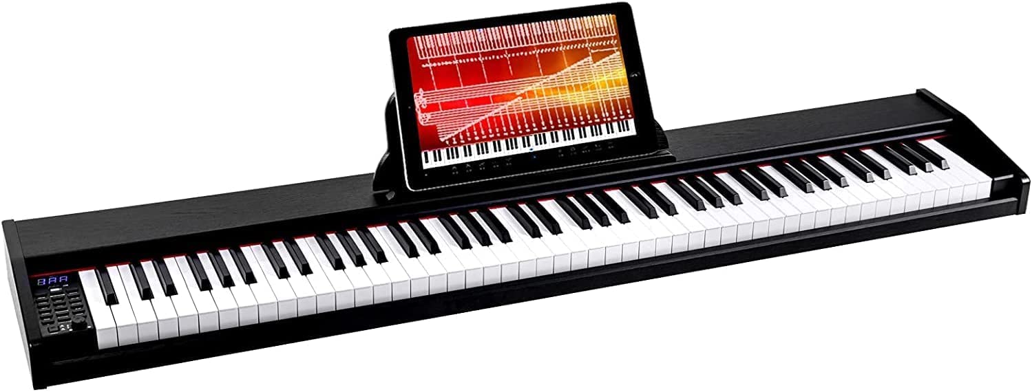 Suhnerbell Digital Piano Keyboard with 88 Keys Full Size SEMI-Weighted Keys, Beginner Electric Piano/Keyboard Set, Portable Keyboard Piano with Continuation Pedal