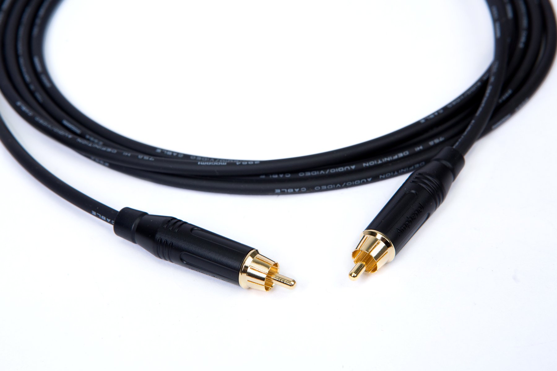 Mogami 2964 Custom S/PDIF 75 Ohm Cable | Black Amphenol RCA to RCA | (3 Ft)