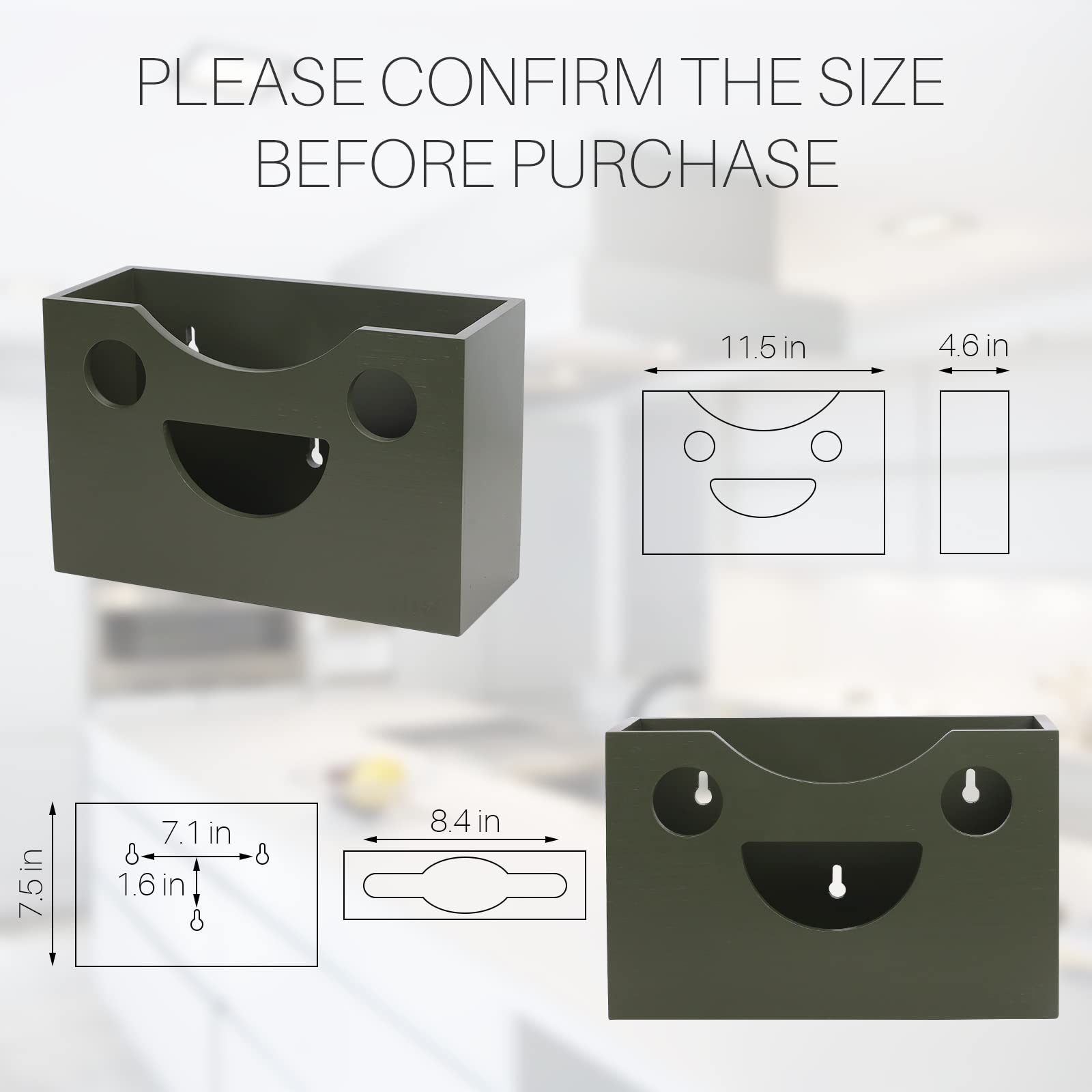 Paper Towel Dispenser Countertop or Wall Mount by HTB, Manual Bamboo Paper Hand Towel Holder Compatible with Trifold,C Fold, Z Fold, Multifold Paper Towels for Bathroom, Kitchen, Office