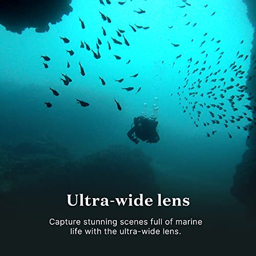 PARALENZ Vaquita 2nd Gen Underwater 4K Camera – Ultra-Wide 150° Lens, 12MP, OLED Display, Waterproof to 350m, WiFi, GPS, Automatic Depth-Controlled Color Correction, Dive Camera