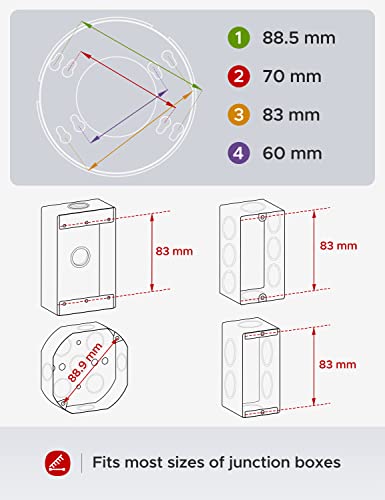 X-Sense Hardwired Smoke Detector, Hardwired Interconnected Smoke Alarm with Battery Backup, Interconnects Up to 18 AC-Powered Alarms, XP04-S, 1-Pack