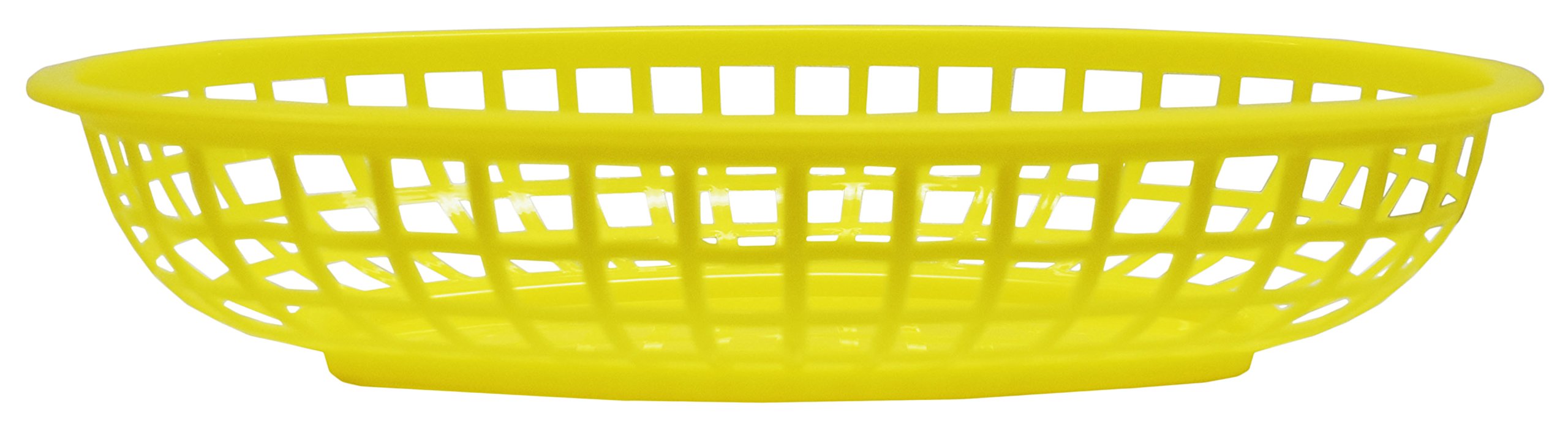 Set of 24 Red Oval Fast Food / Deli Baskets, 9.25 by 5.67-Inch, Red (24)