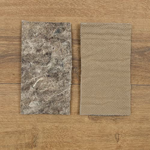 Mohawk Home 6' x 9' Non Slip Rug Pad Gripper 1/4 Thick Dual Surface Felt + Rubber Gripper - Safe for All Floors, Synthetic Fiber, Brown