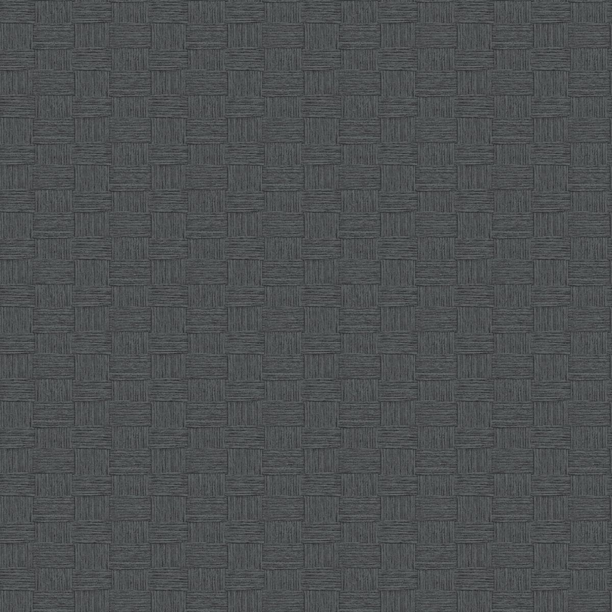 Seabrook Designs Seagrass Weave Embossed Vinyl Unpasted Wallpaper Ebony
