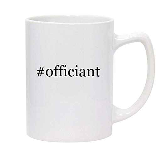 Molandra Products #officiant - 14oz Hashtag White Ceramic Statesman Coffee Mug