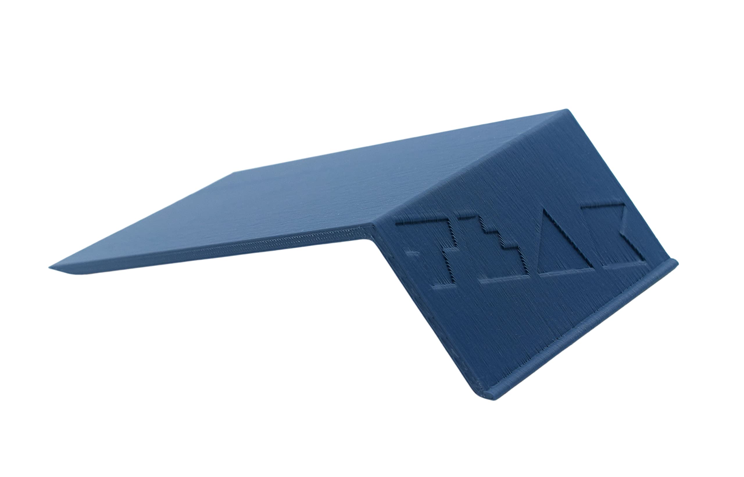 Teak Tuning Fingerboard Poly Low-Rise Kicker Ramp - 6" Long, 3" Wide, 1.5" Tall - Fingerboard Obstacle in Blue Steel Colorway