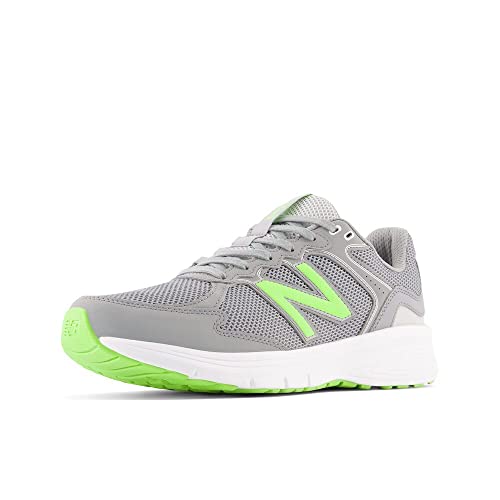 New Balance Men's 460 V3 Running Shoe, Steel/Pixel Green/Light Aluminum, 8.5