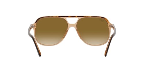 Ray-Ban RB2198 Bill Square Sunglasses, Havana On Transparent Brown/Clear Gradient Brown, 56 mm