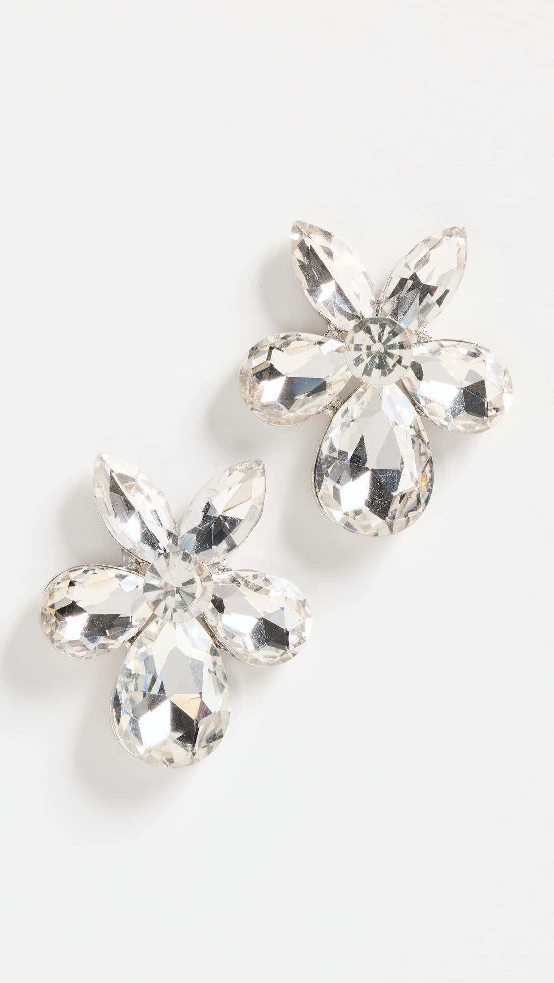 SHASHI Women's Fleur Studs, Silver, One Size