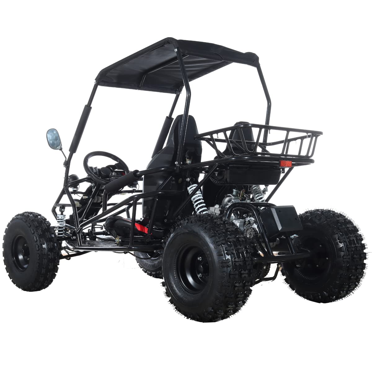 X-PRO 125cc Gas Powered Go Kart with ZongShen Engine 3-Speed Semi-Automatic Transmission w/Reverse, Big 18"/19" Wheels! (Orange)