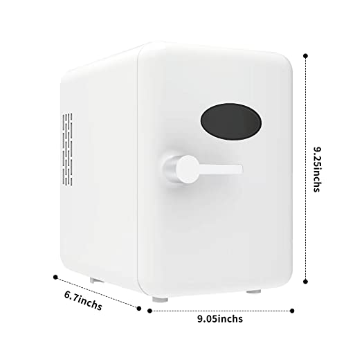 Saint Kang Skincare Fridge Hot&Cold, Portable Makeup Fridge, AC/DC Beauty Fridge for Bedroom, Office and Car(White) (4L)