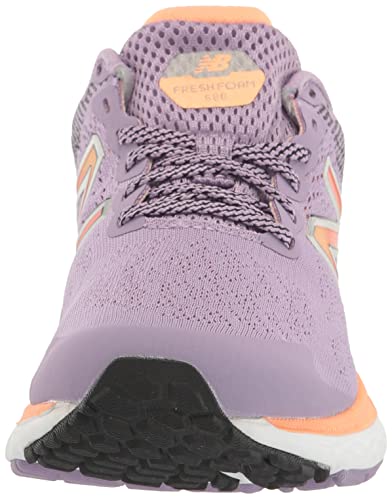 New Balance Women's Fresh Foam 680 V7 Running Shoe, Raw Amethyst/Black/Vibrant Orange, 9.5