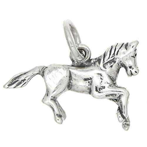 STERLING SILVER PRANCING PONY / HORSE CHARM/PENDANT