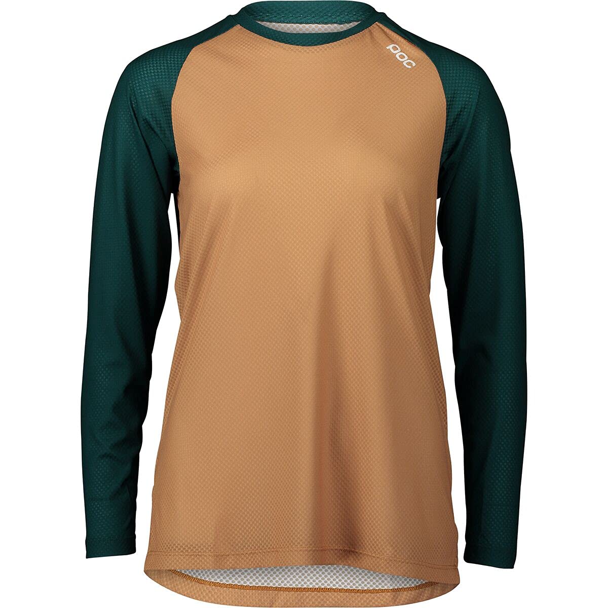 POC Mtb Pure Long-Sleeve Jersey - Women's Moldanite Green/Aragonite Brown, M