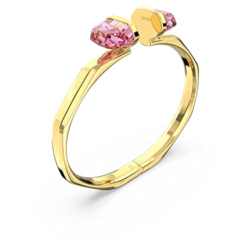 SWAROVSKI Lucent Bangle Bracelet, Size M, Valentine's Day Design with Pink Crystals on Rose-Gold Tone Plated Band, Part of the Lucent Collection