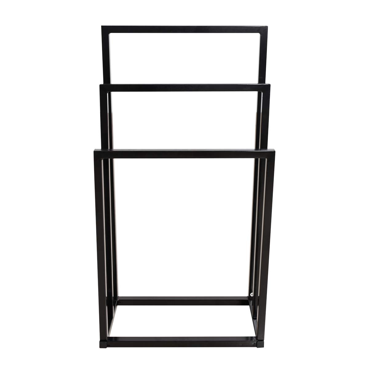 Metal Freestanding Towel Rack, 3 Tier Bathroom Towel Rack, Freestanding Towel Rack, Blanket Ladder Rack, Oversized Bath Towel Drying and Display Rack (Black)