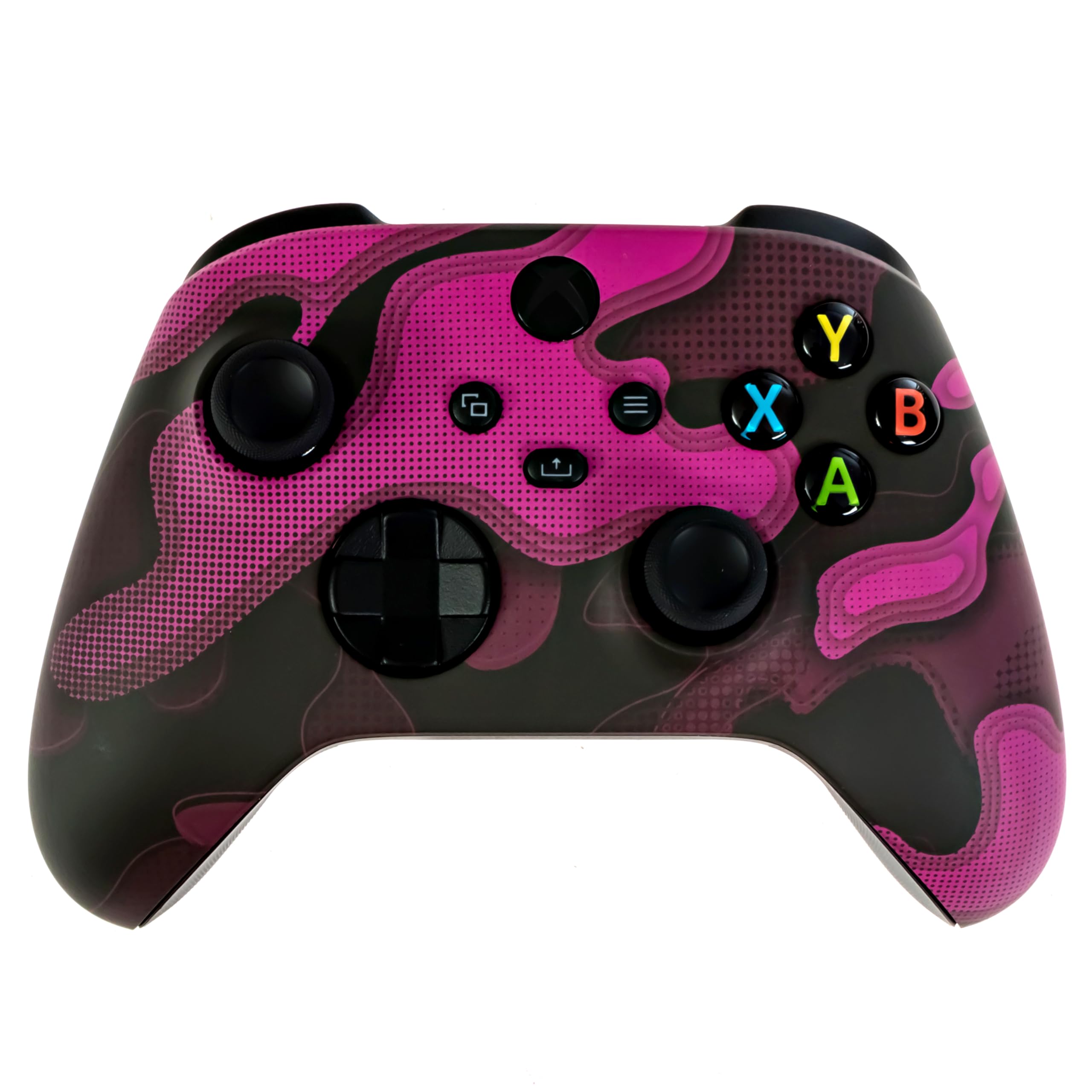 Xbox One Series X S Custom Soft Touch Flow Controller - Soft Touch Feel, Added Grip, Pink Flowing Color Pattern - Compatible with Xbox One, Series X S