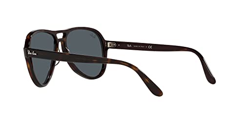 Ray-Ban Men's Rb4355 Vagabond Aviator Sunglasses, Havana/Blue, 58 mm
