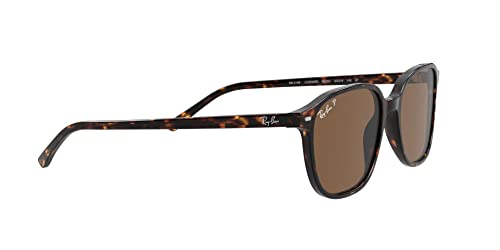 Ray-Ban RB2193 Leonard Square Sunglasses, Tortoise/Polarized B-15 Brown, 53 mm