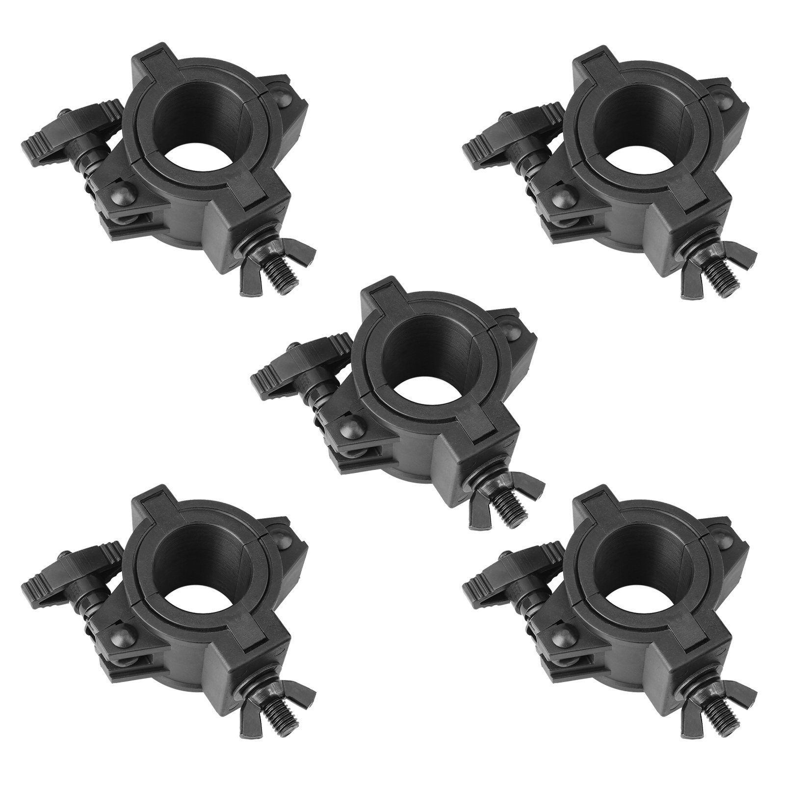 mountain ark 5 Pack 33lb Stage Light Clamps for DJ Lighting Products Par Light Plastic O Clamp Fit 3 Size Pipe Diameter 25mm(F14) 38mm(F24) 50mm(F34)