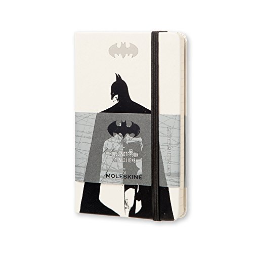 Moleskine Limited Edition Batman Notebook, Hard Cover, Pocket (3.5" x 5.5") Ruled/Lined, White