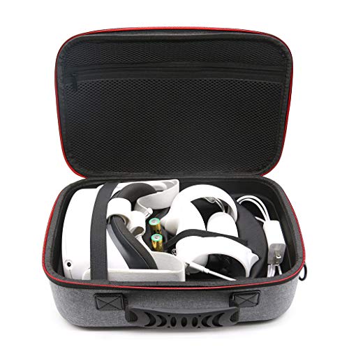 S-YUWEN Fashion Travel Protective Case for -Oculus Quest 2 VR Gaming Headset,Portable EVA Travel Storage Bag Protective Case Carrying Case for -Oculus Quest 2 Virtual Reality System Accessories