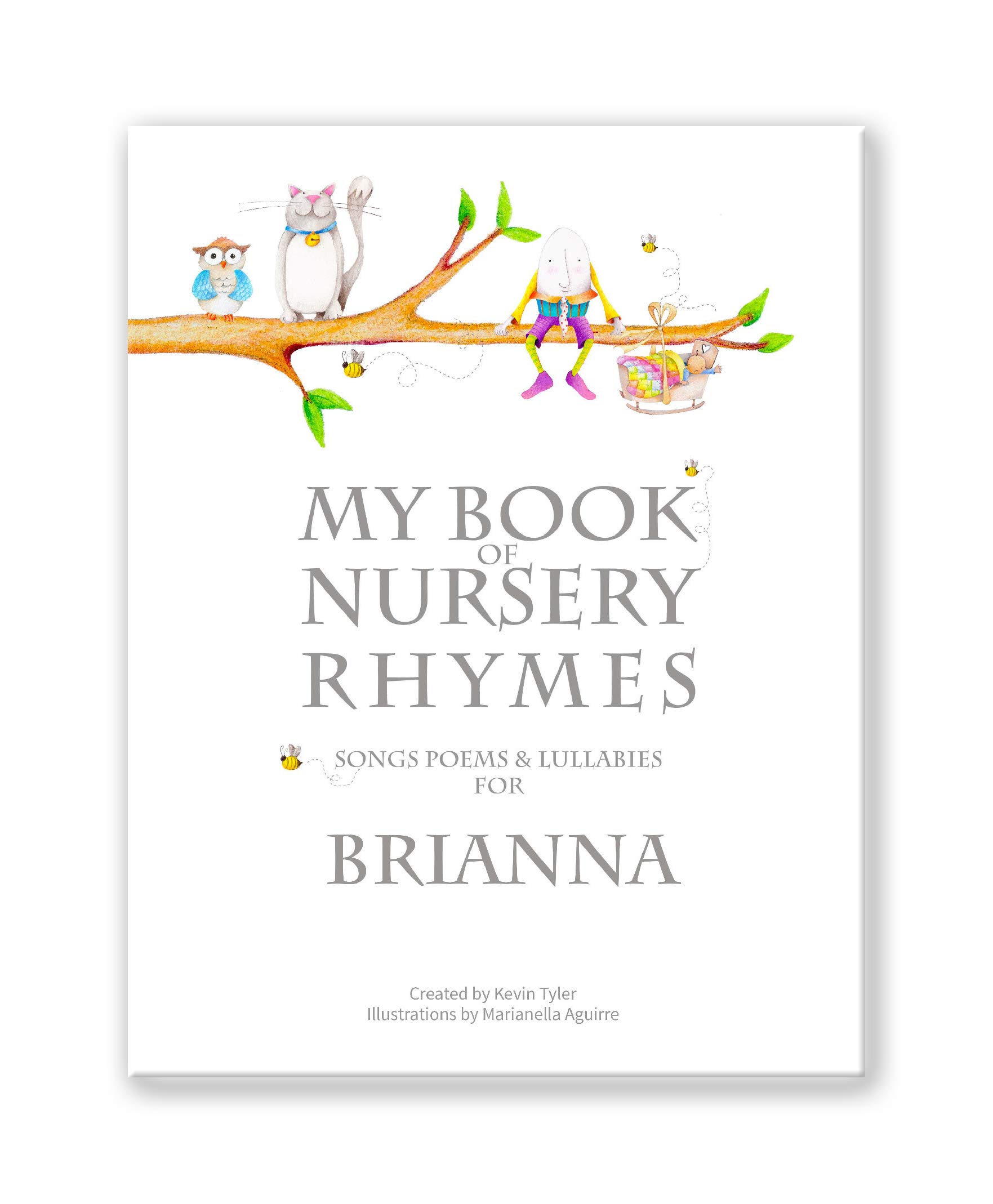 Personalized Baby Book, Personalized Nursery Rhyme Baby Book, Nursery Book, Christmas Gift for Baby