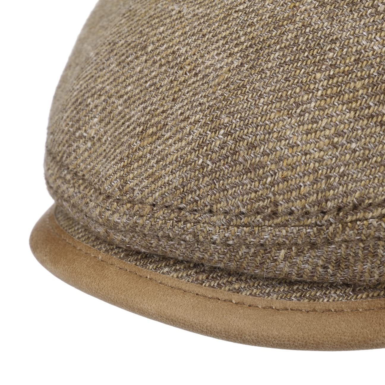 Stetson Kent Merrick Linen Flat Cap Men Brown-Mottled 7 1/2