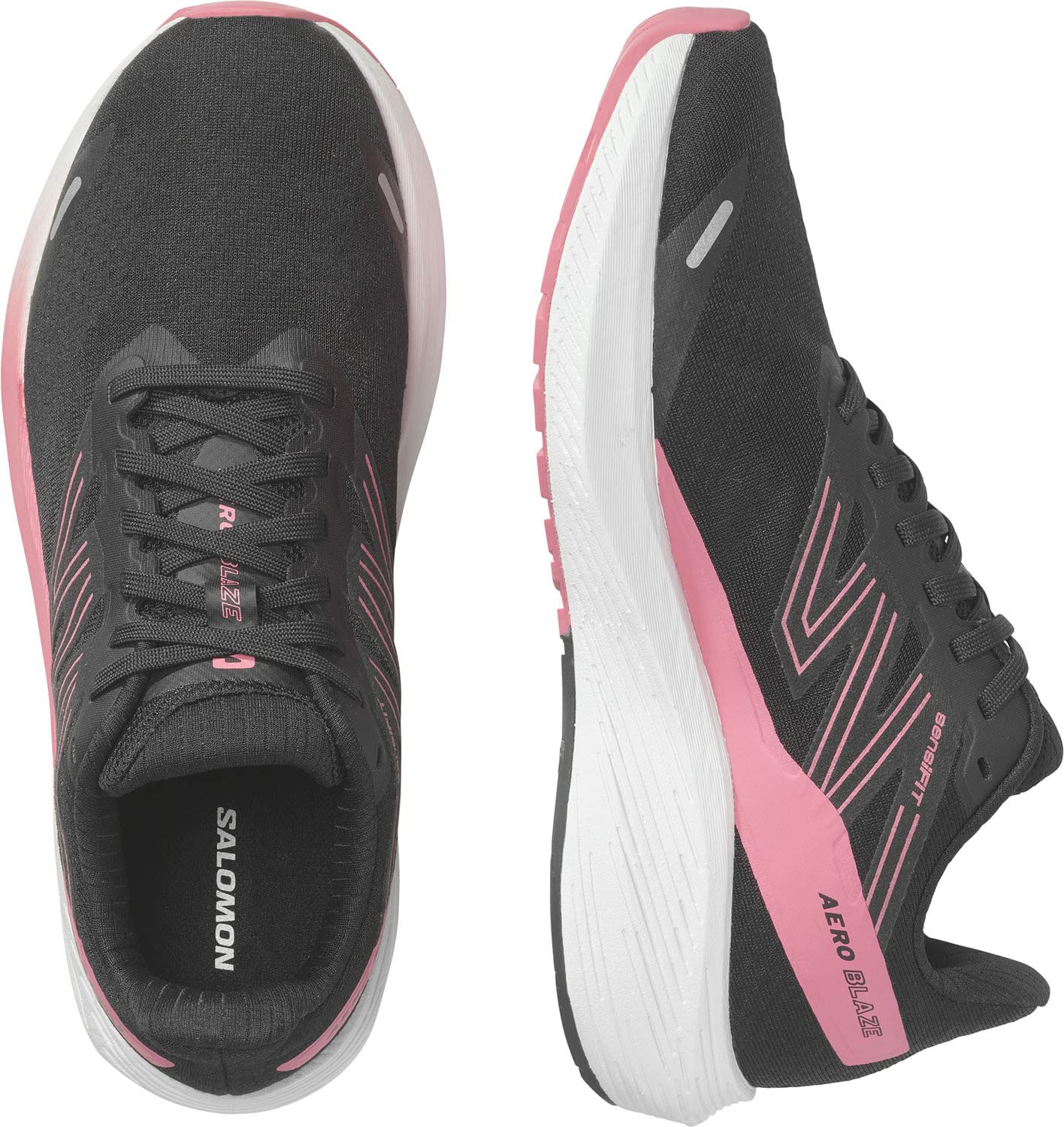 Salomon L472085008 AERO Blaze W Black/White/Tea Rose 8 Women's