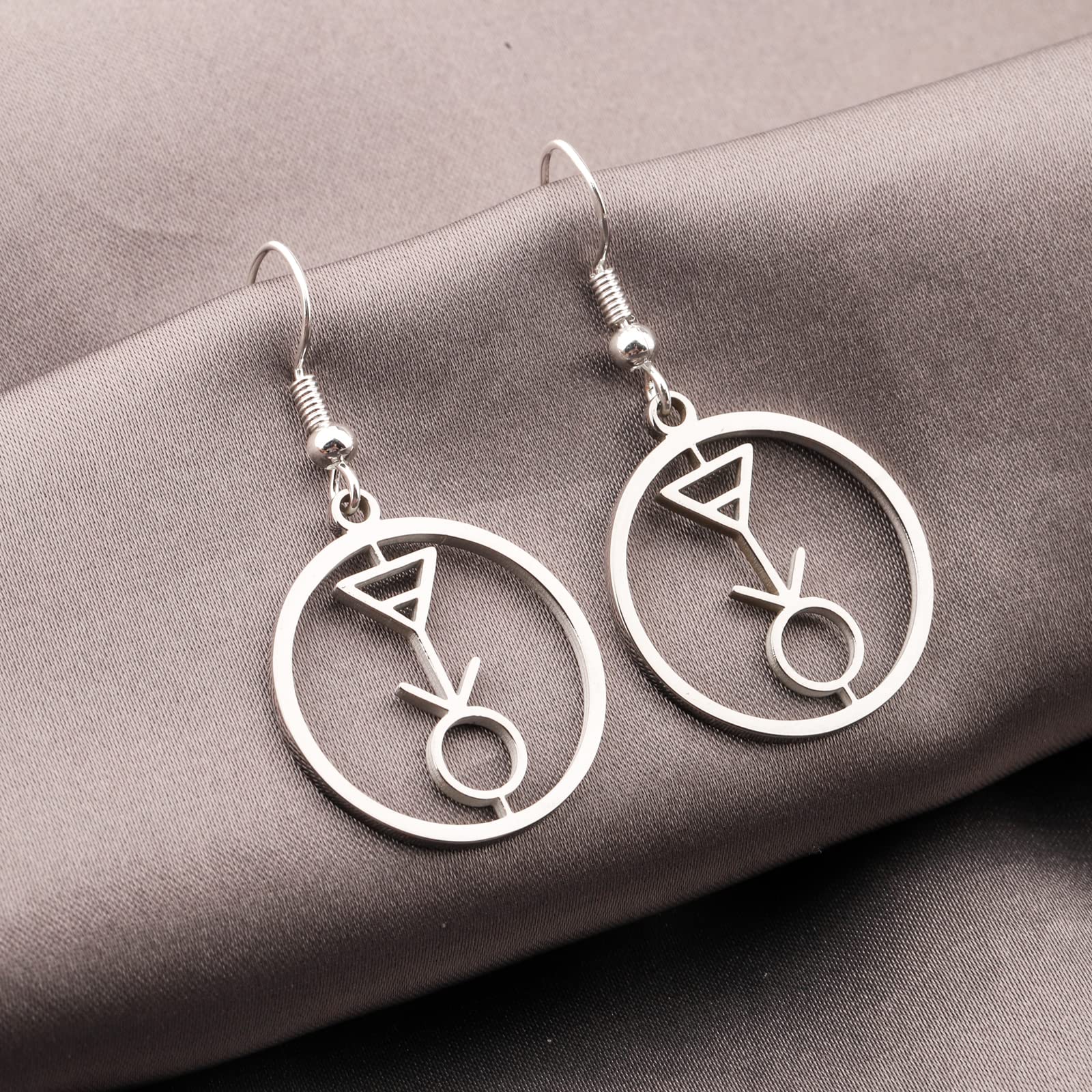 The Owl House Inspired Gift Plant Glyph Charm Earring for Her Owl House Fans Gift (Plant Glyph Earring)