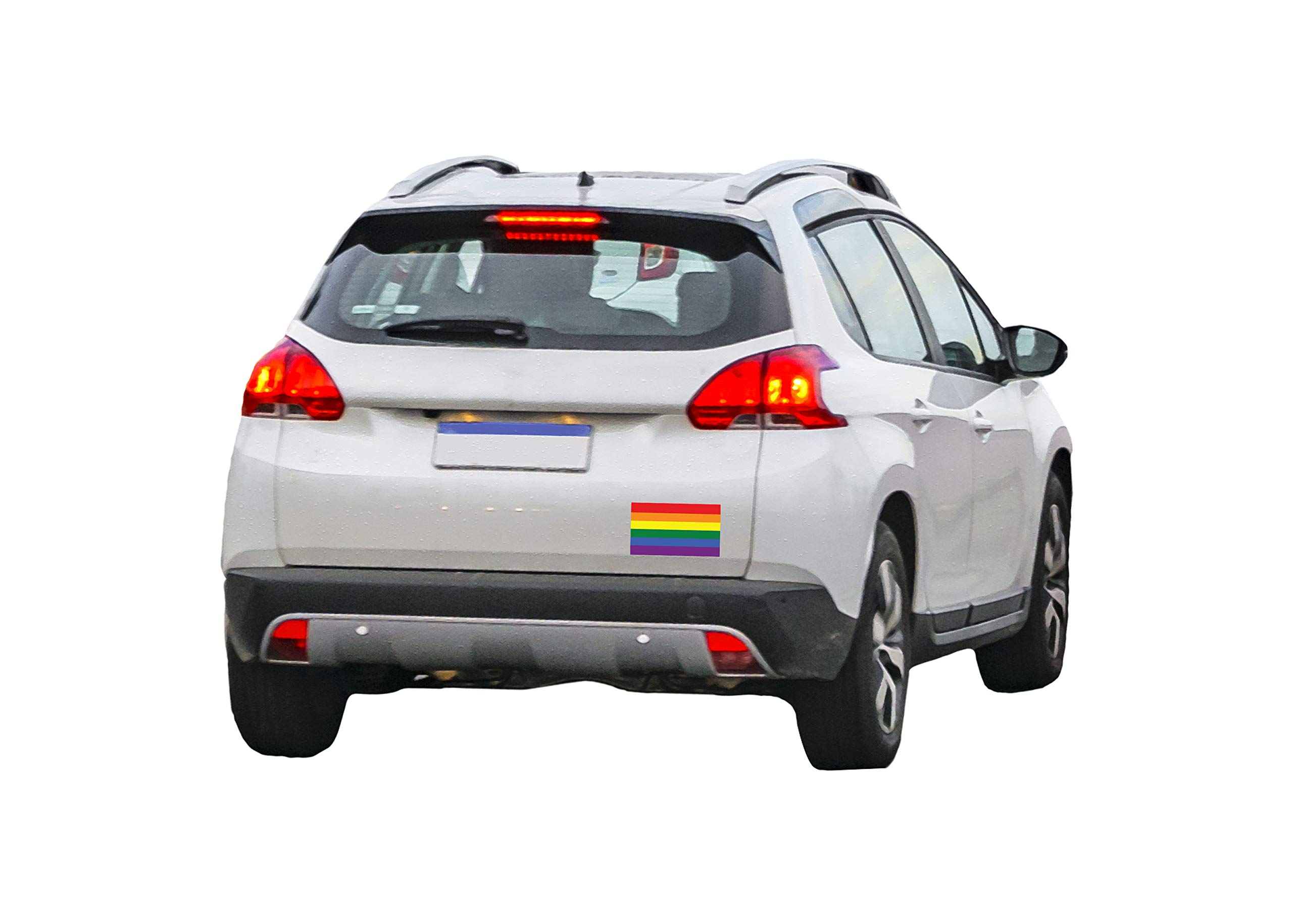 Rainbow LGBT Gay Pride Flag Car Magnet - 4x6 All Weather Magnet (Rainbow Pride Flag)
