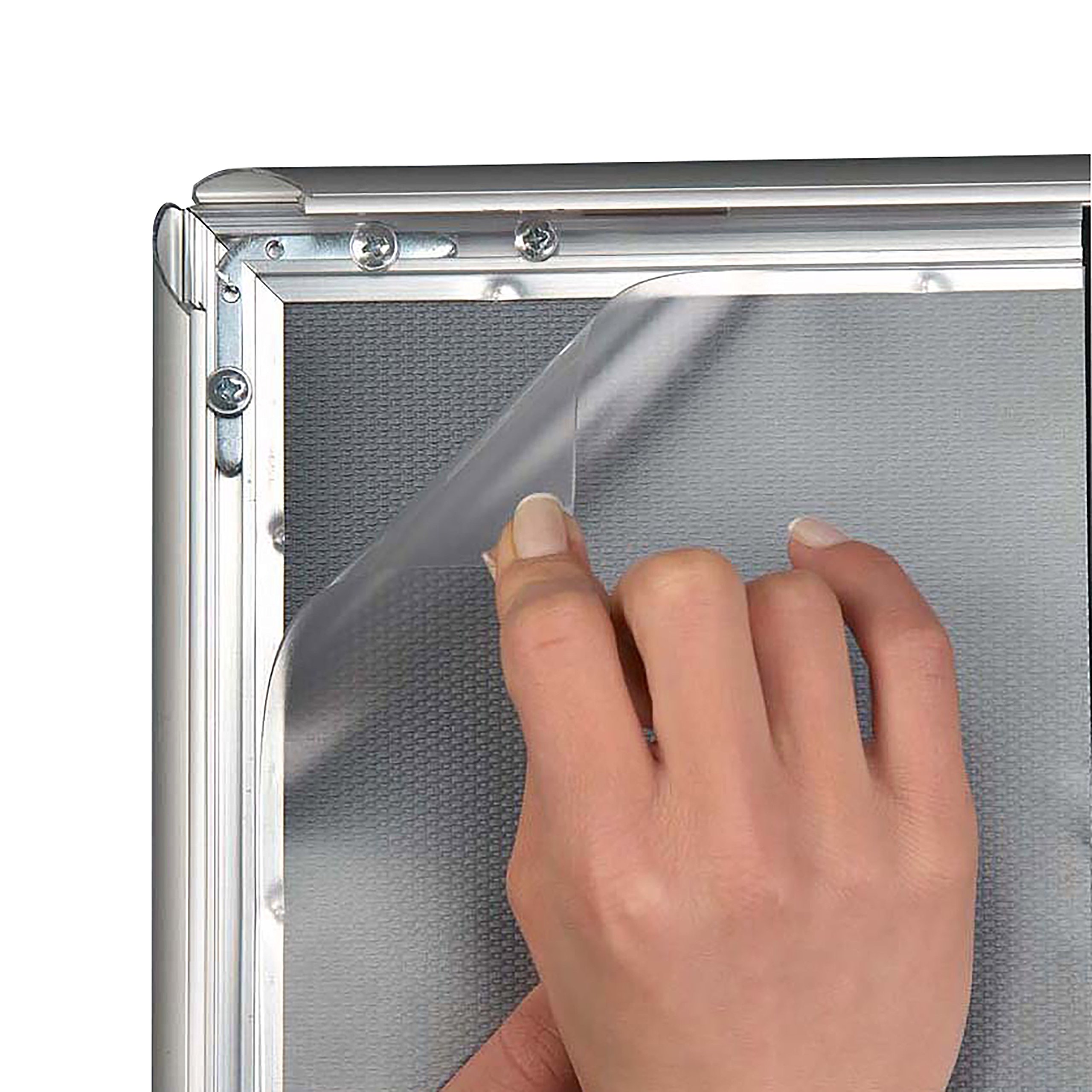 Snap Frame 11x17 Inch, 1 Inch, Silver, Mitered Corner, Front Loading