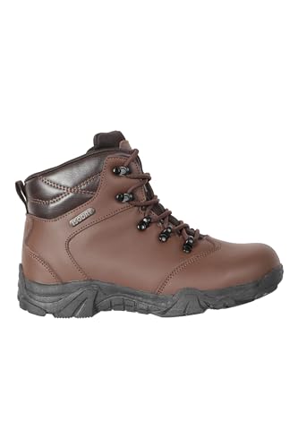 Mountain Warehouse Canyon Kids Leather Waterproof Hiking Boots Brown Kids Shoe Size 6 US