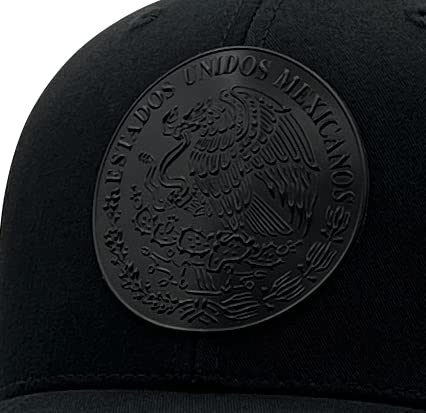 The Pride Mexican Eagle Coat of Arm Hat Men Women Detailed Custom Patch Baseball Hats Mexican Eagle (MX6606BK-EagleBK)