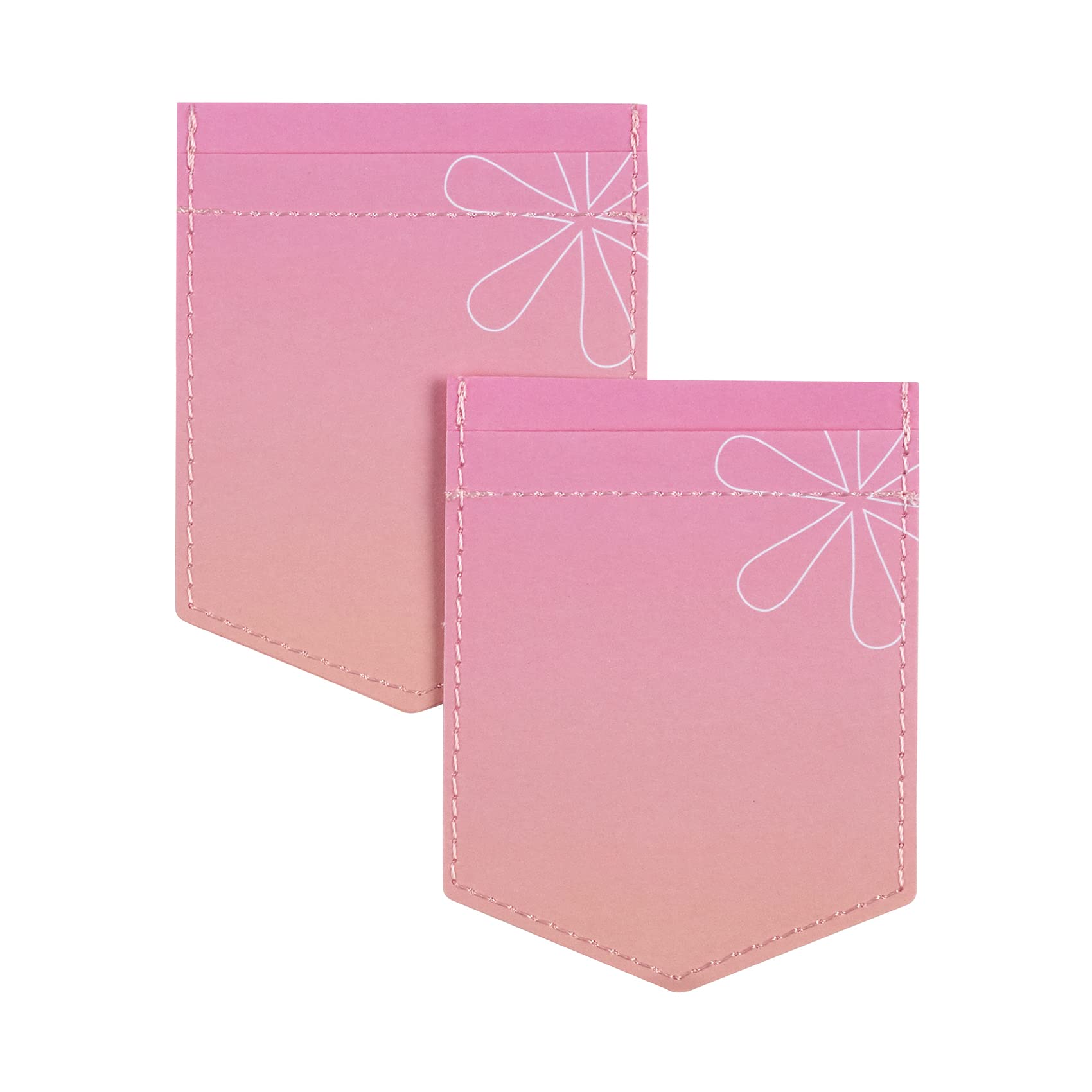 Sticky Pocket Duo - Sunrise Colorblends. Set of Two. 4" x 3" Each. Full Adhesive Backing. Peel and Stick Pockets to Most Notebook, Planner and Book Surfaces. Extra Storage Pockets by Erin Condren.