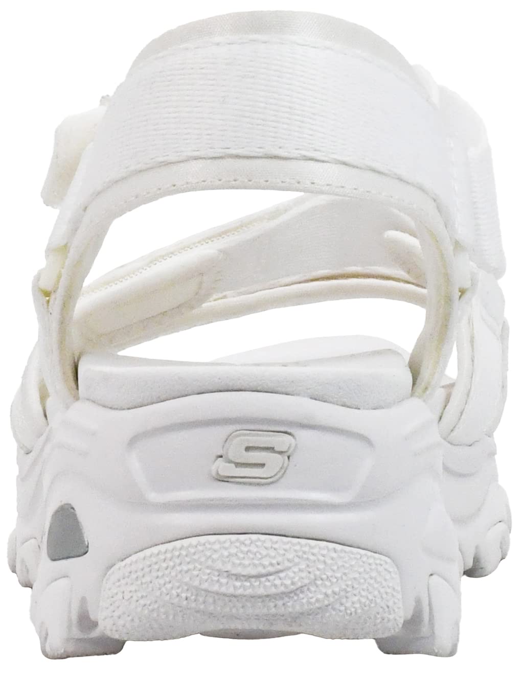 Skechers Women's D-Lites-Fresh Catch Sport Sandal White 10