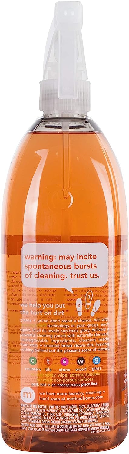 Method All Purpose Natural Surface Cleaning Spray - 28oz Variety Pack - (Grapefruit, Lavender, Clementine), 28 Fl Oz (Pack of 3)